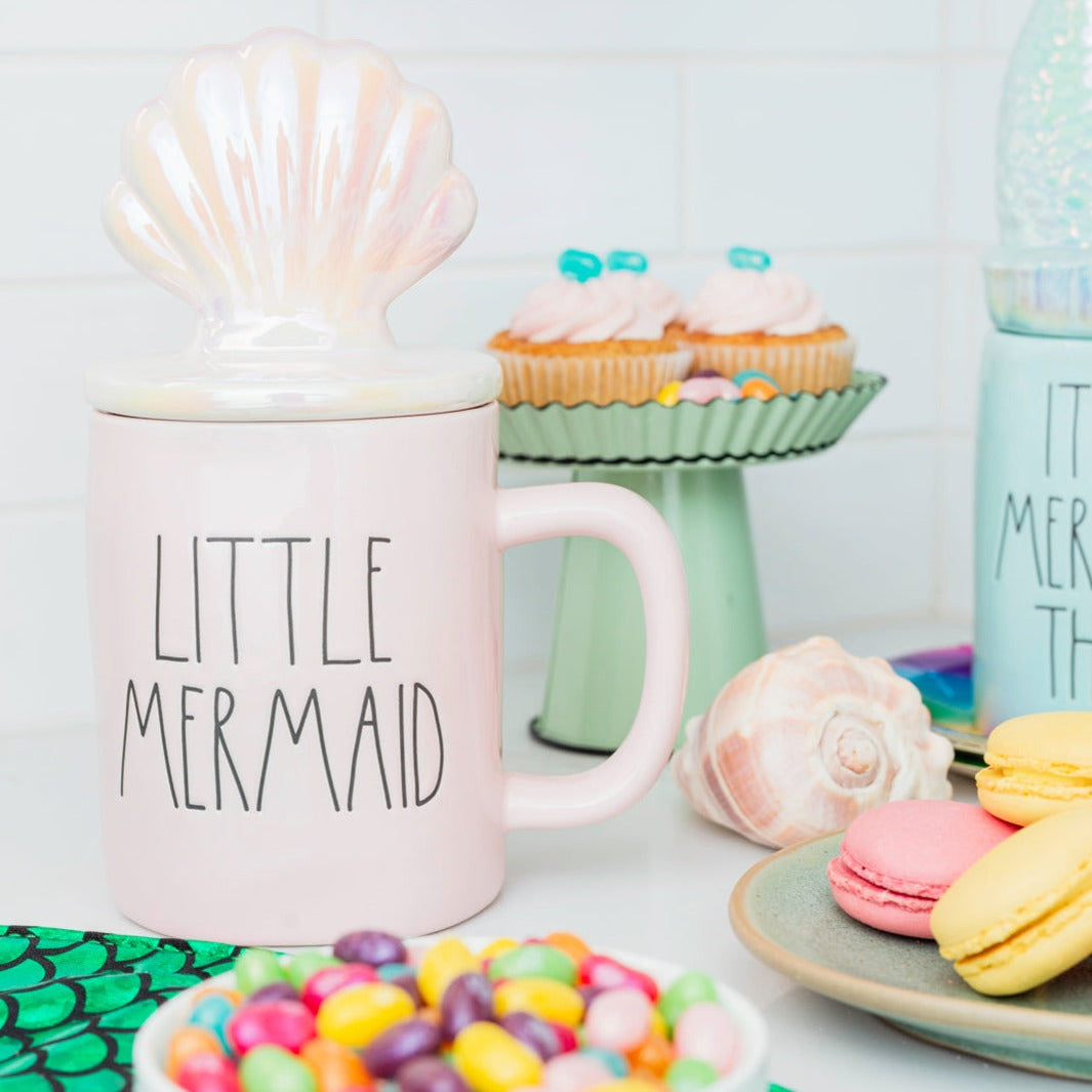 Disney Collection by Rae Dunn "LITTLE MERMAID" Pink Mug with Seashell ...