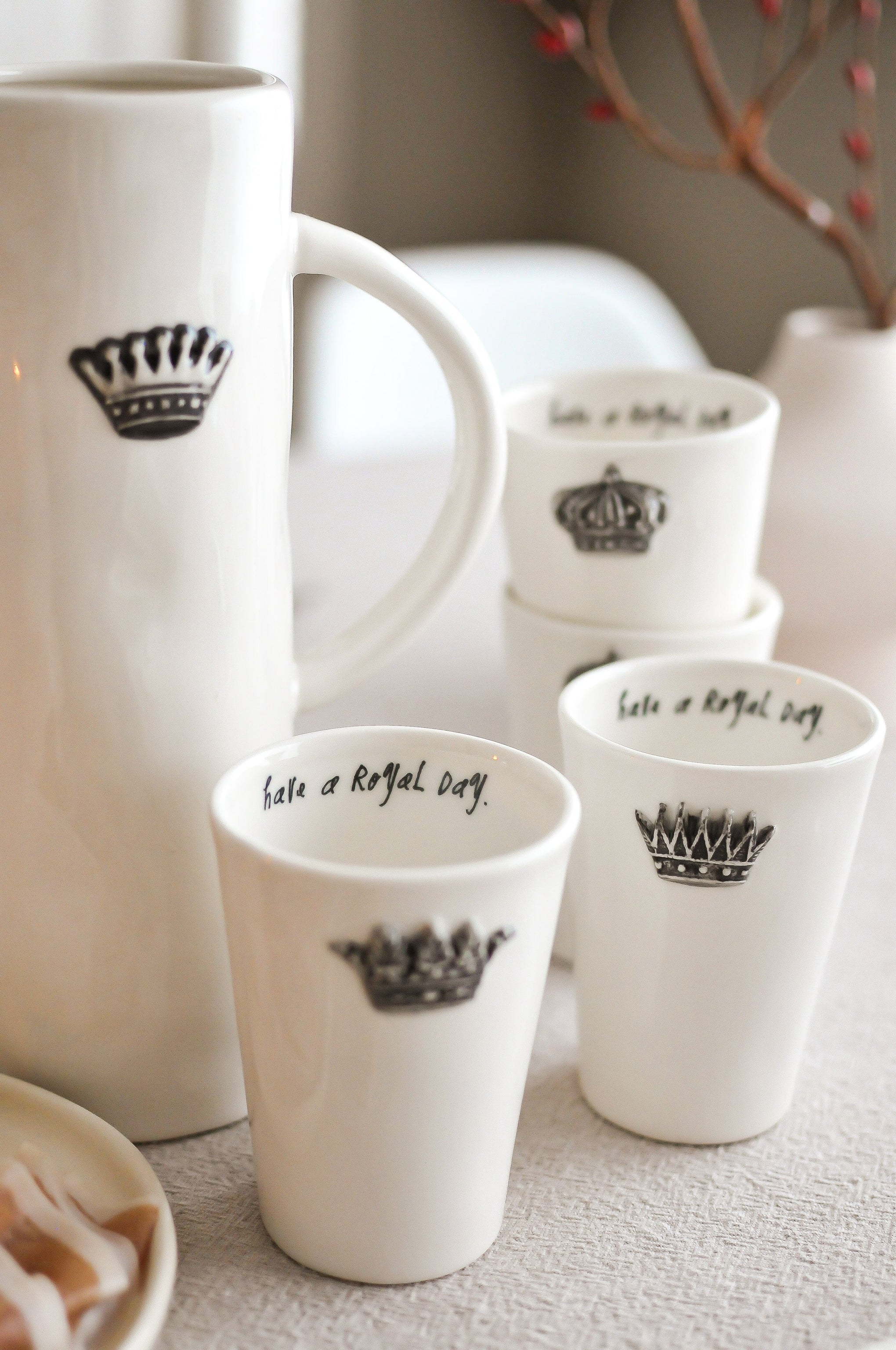 Rae Dunn Crown Tumblers Set 4 – MAGENTA Retail